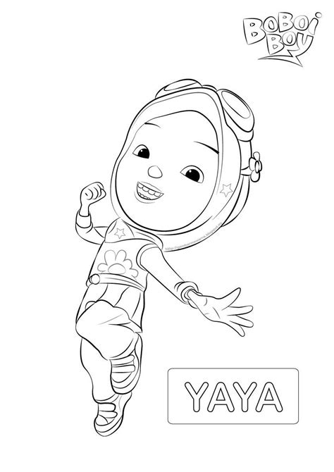 Yaya Boboiboy Colouring Book Imagesee