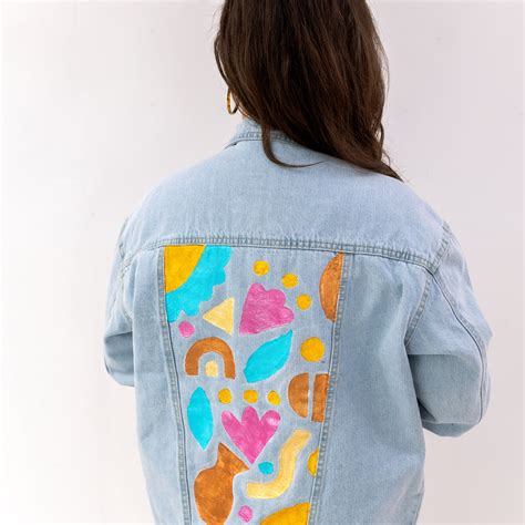 DIY Painted Denim Jacket Clever Poppy