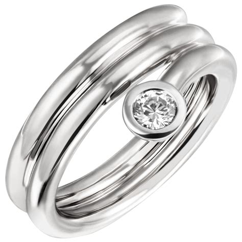 Ring 3 bahnig 925 Silber mit Zirkonia weiß Marinas Schmuckwelt