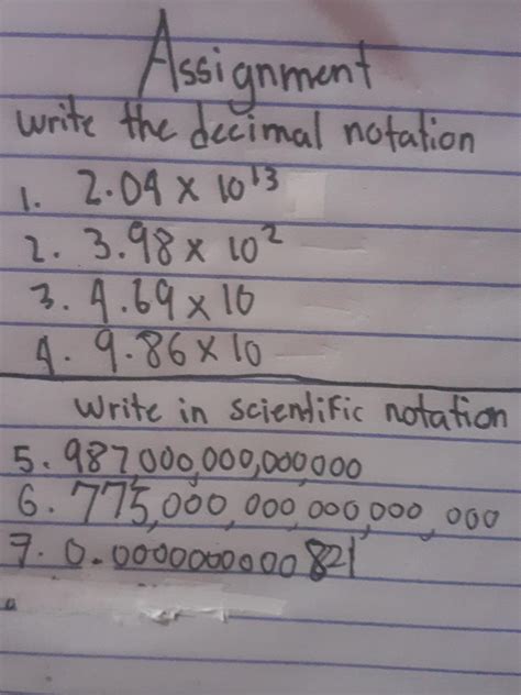 write the decimal notation and write in scientific notation pls help kailangan ko na ngayon