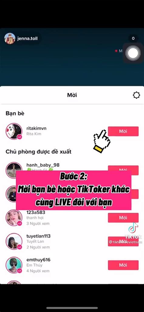 Cách để live trên tiktok