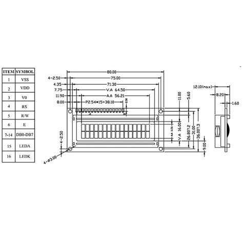 X Lcd Display Module Pinout Features Description Off