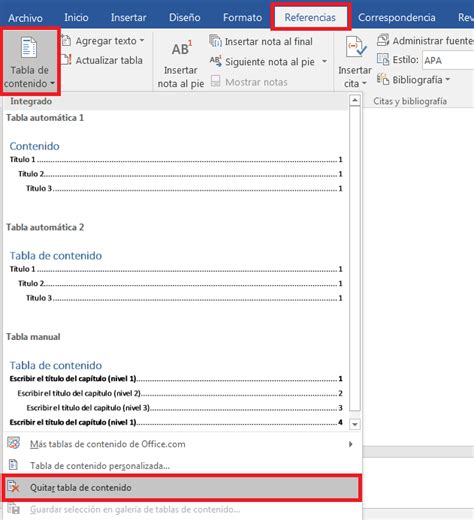 Sintético 96 Foto Como Crear Una Tabla De Contenido En Word Lleno