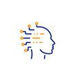 Artificial Intelligence Line Icon Ai Head Sign Vector Image