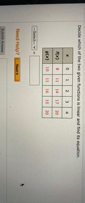 solved decide which of the two given functions is linear and