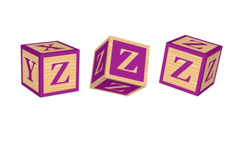 Wooden Block Letters A To Z Block Art Alphabet Vector Block Art