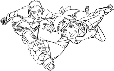 Coloriage Naruto et Boruto Coloriages gratuits à imprimer