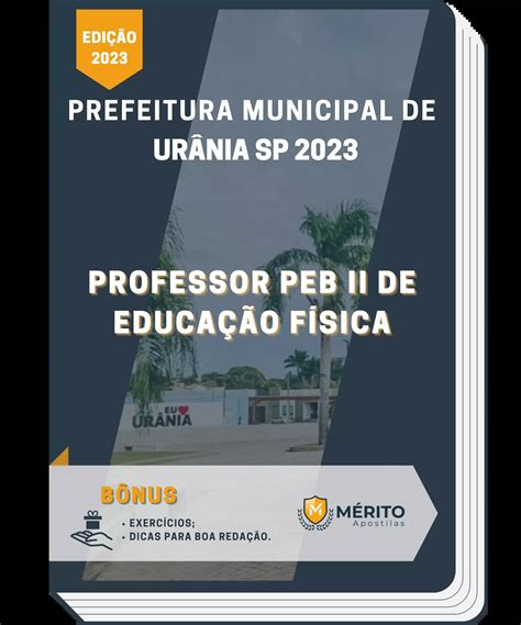 Apostila Professor PEB II de Educação Física Prefeitura de Urânia SP
