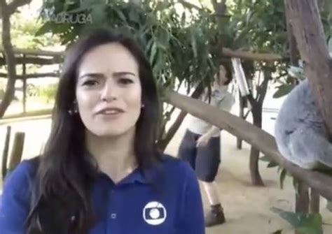 Animal faz cocô na cabeça de repórter da Globo e a faz soltar palavrão