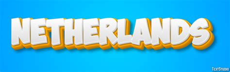 Netherlands Text Effect And Logo Design Country