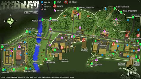 Interchange Extracts Tarkov Customs Escape Map Maps Extraction