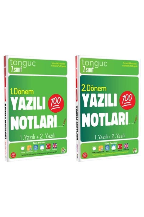 Tonguç Yayınları 7 Sınıf Yazılı Notları 1 Dönem Ve 2 Dönem 1 Ve 2