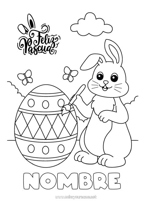 N De Colorear Arte Kawaii Conejo