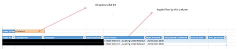Vba Excel Table Filtering Using A Drop Down List Stack Overflow
