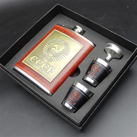 Flasque Cuir Et Acier Inox Livraison Gratuite