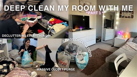 DEEP CLEAN MY ROOM WITH ME Huge Closet Purge Reorganising