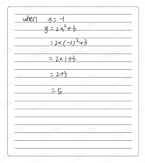 Solved 22 B Lengkapkan Jadual Nilai Berikut Bagi Fungsi Y 2x 2 3 I