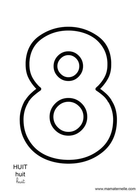 Colorier Chiffre 8 Ma Maternelle
