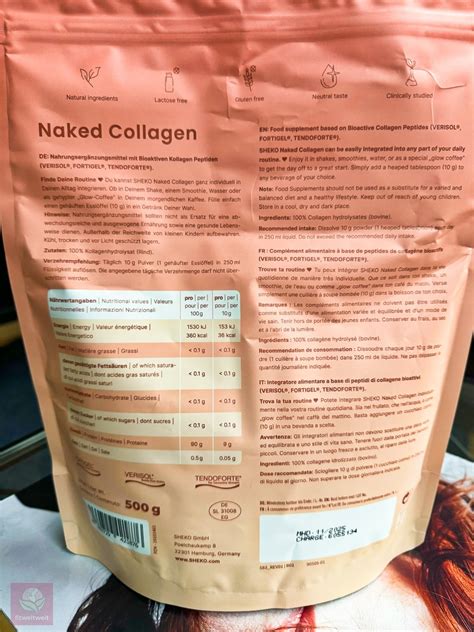 SHEKO Naked Collagen Erfahrungen Geschmacksneutrale Kollagen Pulver Im