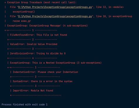 Exception Groups In Python GeeksforGeeks