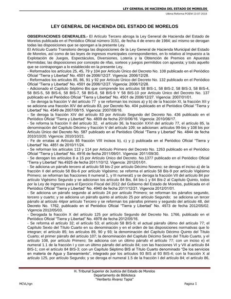 PDF LEY GENERAL DE HACIENDA DEL ESTADO DE MORELOStsjmorelos2 Gob Mx