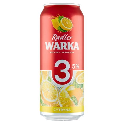 Warka Radler Napój piwny cytryna 500 ml promocja Netto Ding pl