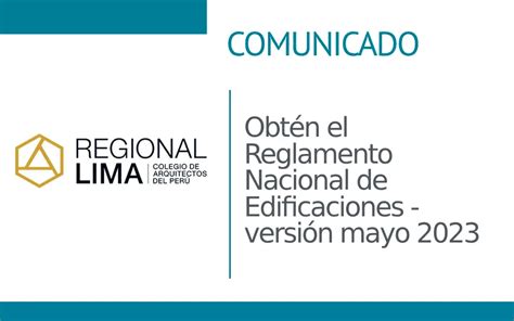 Obtén el Reglamento Nacional de Edificaciones versión mayo 2023