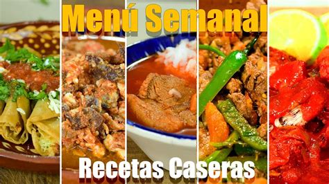 Men Semanal N Recetas Caseras Youtube