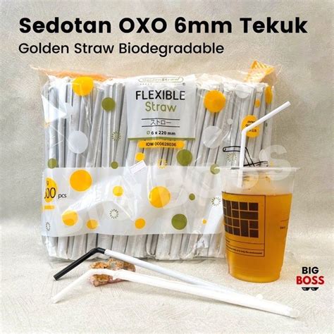 Jual Sedotan Fleksibel Tekuk Steril Sedotan Plastik Tekuk Sedotan OXO 6