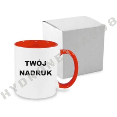 Kolorowy Kubek Ceramiczny Z Twoim Nadrukiem Kartonik Hydronetka