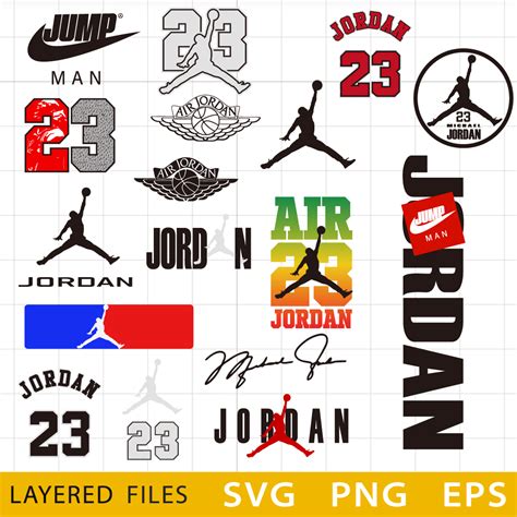 Jordan Logo Bundle Layered SVG Jordan Cricut File Cut File Inspire