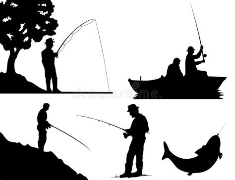 Pesca ilustración del vector Ilustración de silueta 14641676