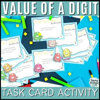 Place Value Task Cards Value Of A Digit Task Cards Activity Made By