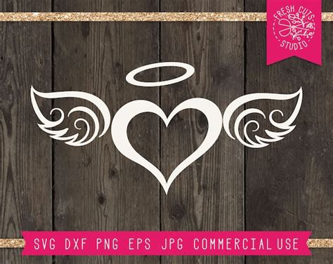 Angel Wings Svg Heart Svg Heart With Wings Svg Halo Svg Etsy Porn Sex