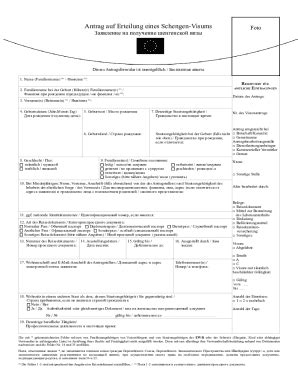 Ausfüllbar Online Antrag auf Erteilung eines Schengen Visums Fax