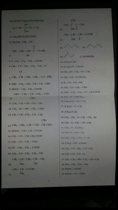 Write The IUPAC Names Of The Following Compounds Cu CooH 3 CH CH