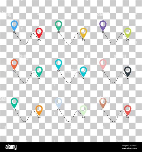 Set Of We Have Moved Announcement Design Location Vector Icon Symbol