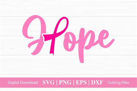 Hope Breast Cancer Awareness Design Graphic By CraftartSVG Creative