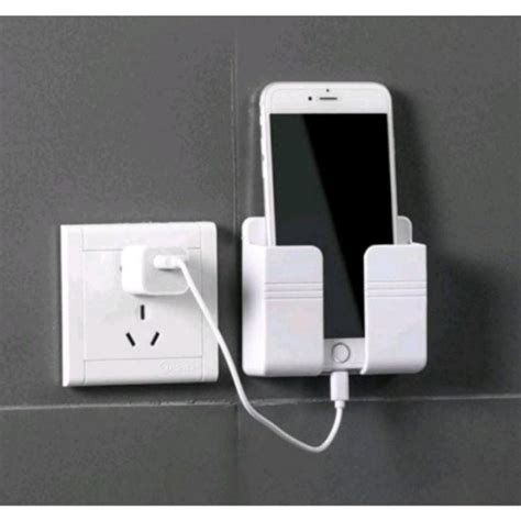 Jual 0RAK GANTUNG HP CHARGER REMOTE TV AC TEMPEL TEMBOK HOLDER PHONE