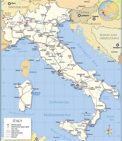 Political Map Of Italy Italy Map Map Political Map