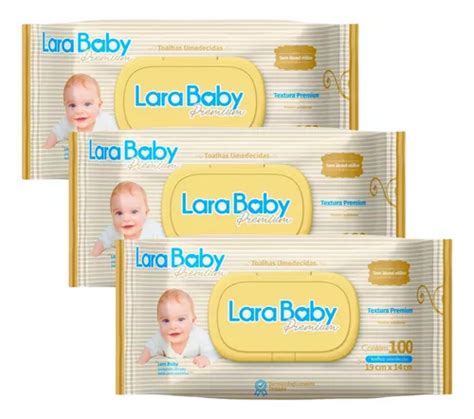 Kit C 03 Toalha Umedecidas Lara Baby Premium C 100un MercadoLivre