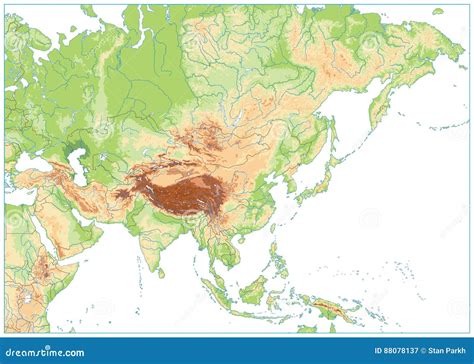 Mapa Fisico De Asia Sin Nombres Mapa Europa