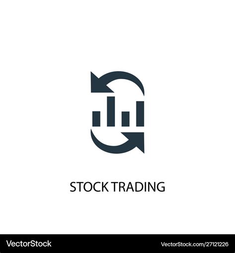 Stock Trading Icon Simple Element Royalty Free Vector Image