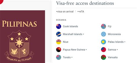 Visa Free Countries Philippine Passport Scannable Passports Maker