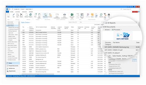 the microsoft dynamics navision interface easy software