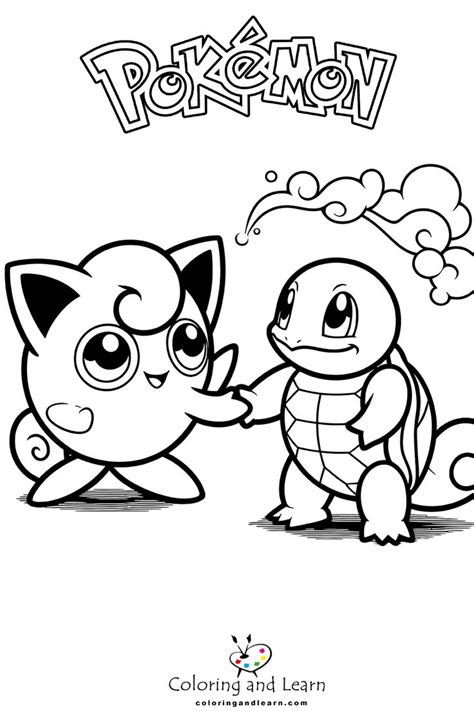 Jigglypuff Coloring Pages Coloringandlearn In 2024 Cartoon