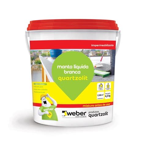 Manta Líquida Branca 4 5KG Galão Quartzolit Shopee Brasil