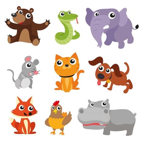 Coleção dos animais Colorido Baixar vetores grátis