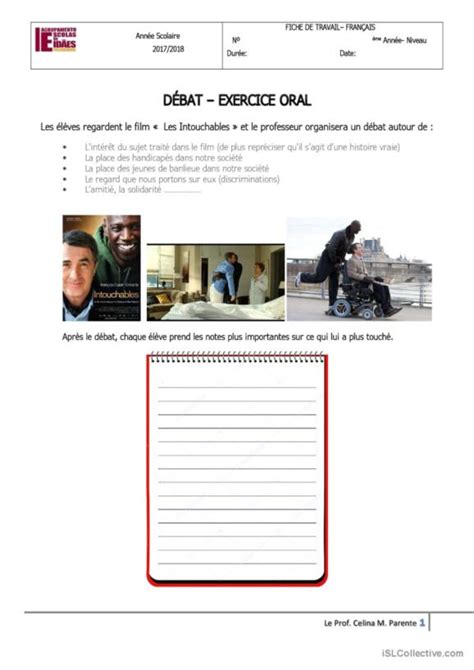 Oral Fran Ais Fle Fiches Pedagogiques Pdf Doc