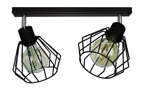 LAMPA SUFITOWA CZARNA PLAFON DIAMENT BRYLANT EDISON DRUCIAK LOFT LED